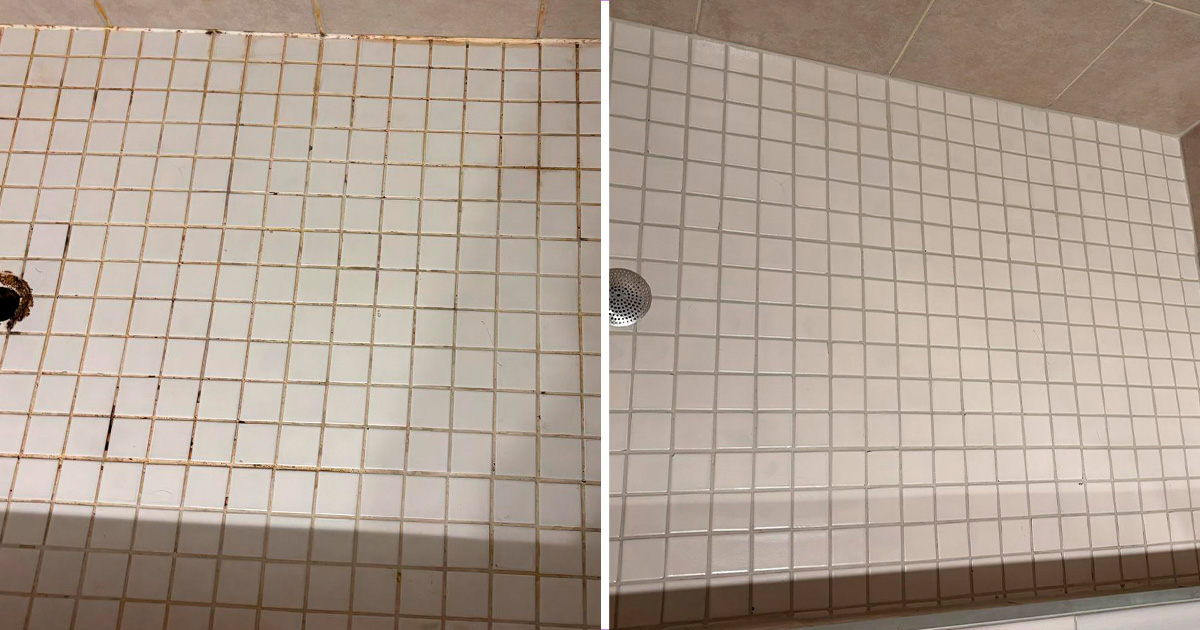 A Shower in Gaithersburg Looks Stunning After Our Grout Cleaning Service
